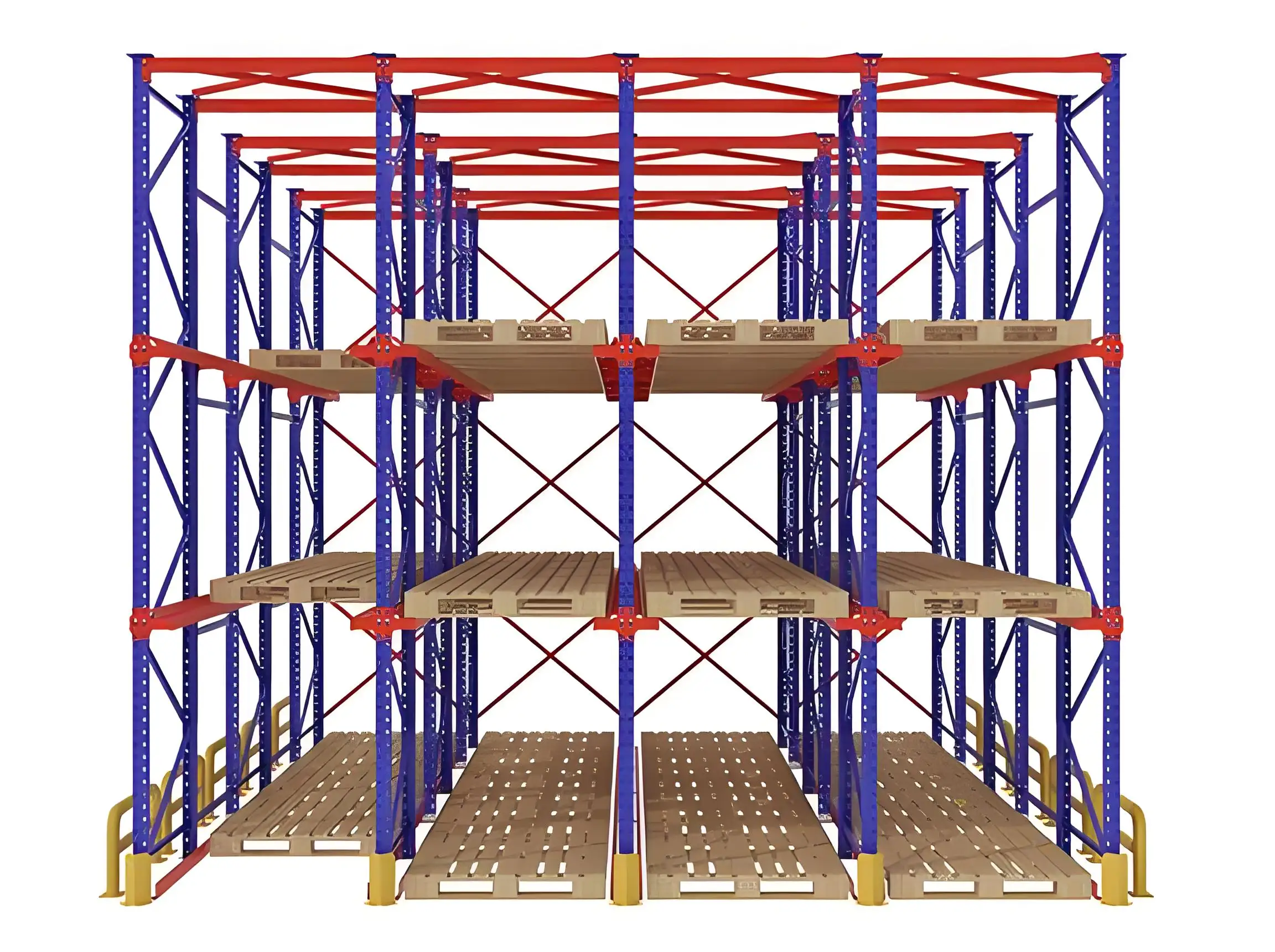 Industrial Heavy-Duty Steel Beam Shelving 5-Layer Pallet Racking System ...