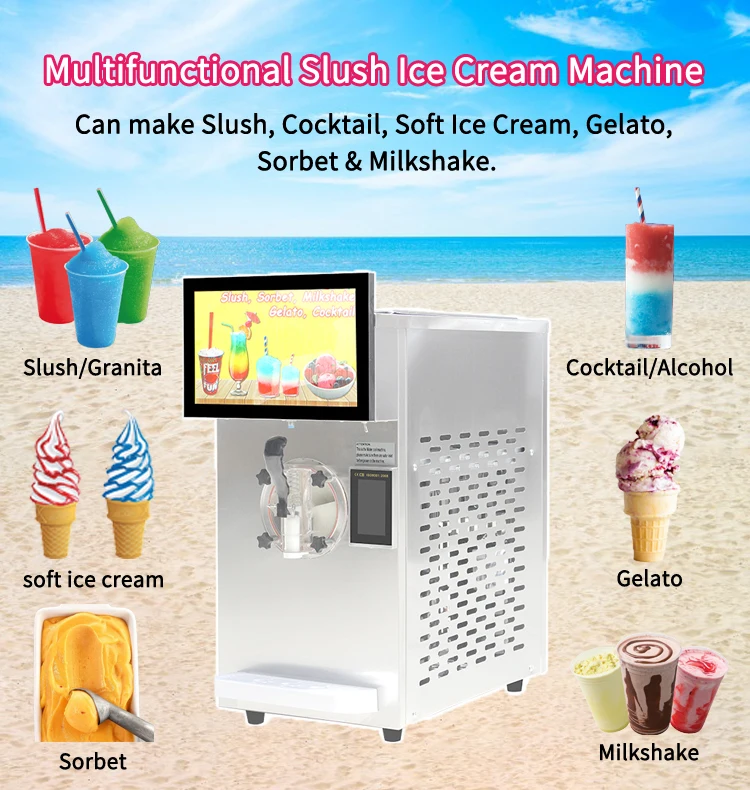 Frozen Acai Machine Commercial Frozen Smoothie Slushie Machine Ice ...