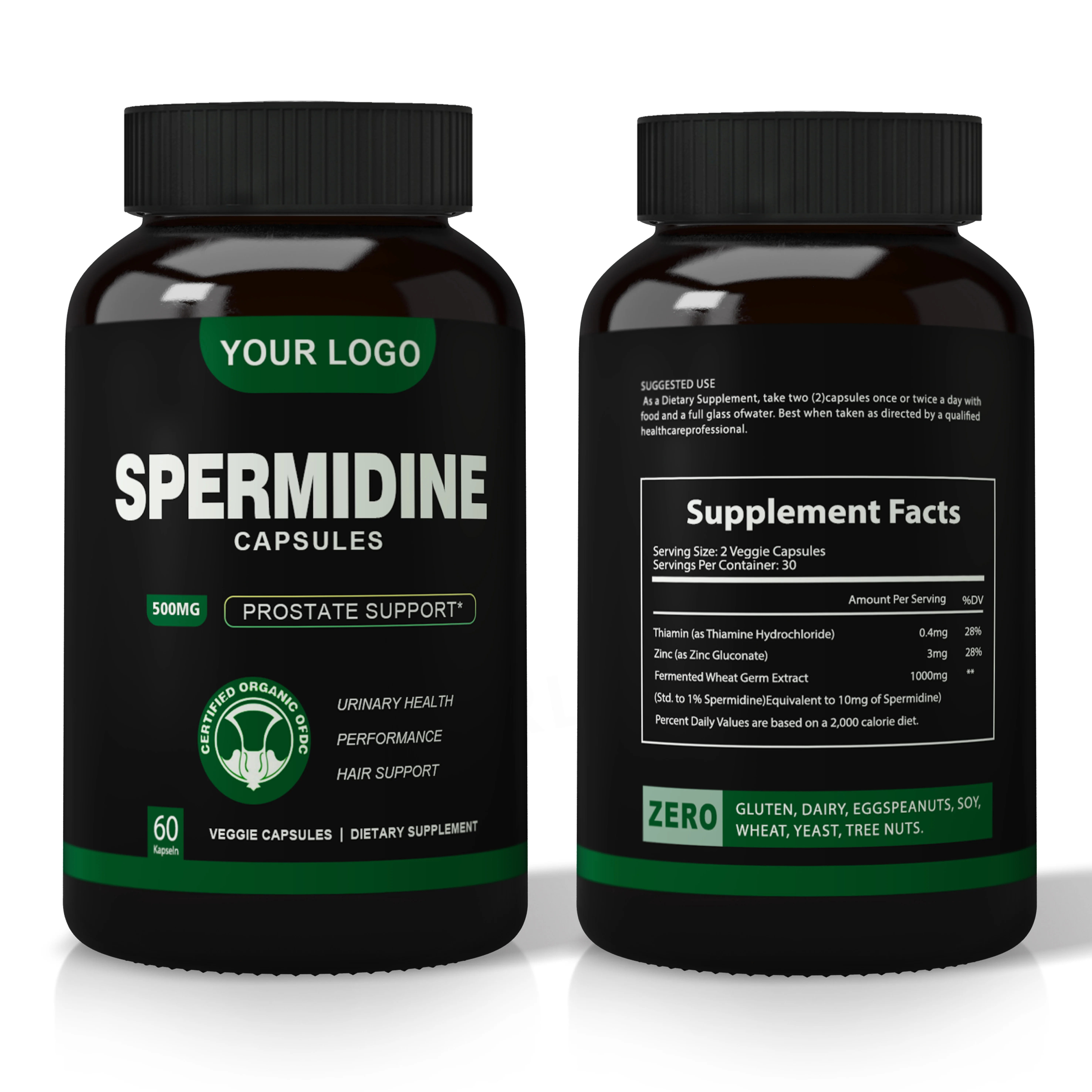 Private Label Wheat Germ Extract 1% Spermidine Capsule Supplements ...