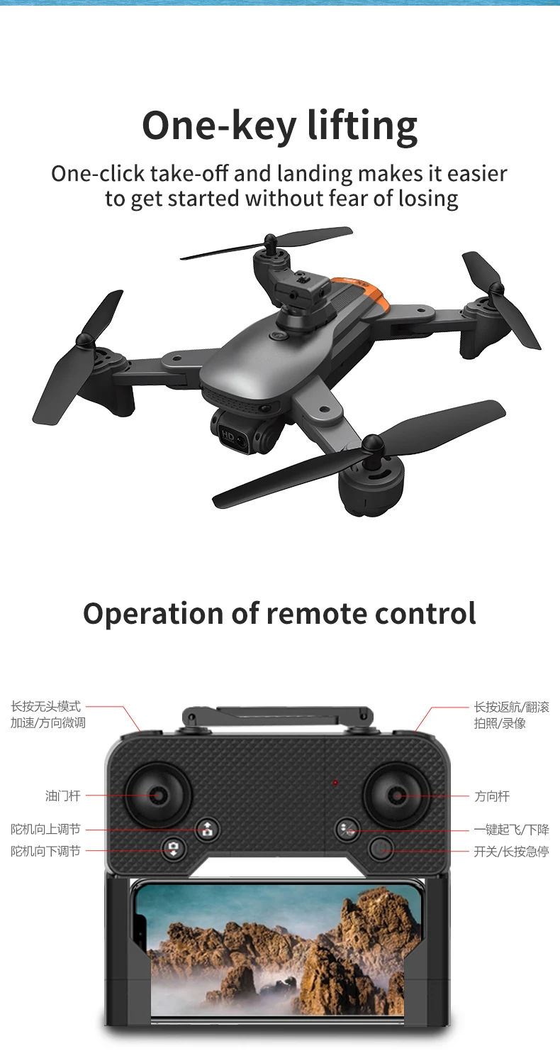Global Drone GX Max - Foldable Quadcopter with 5-Side Obstacle Avoidance