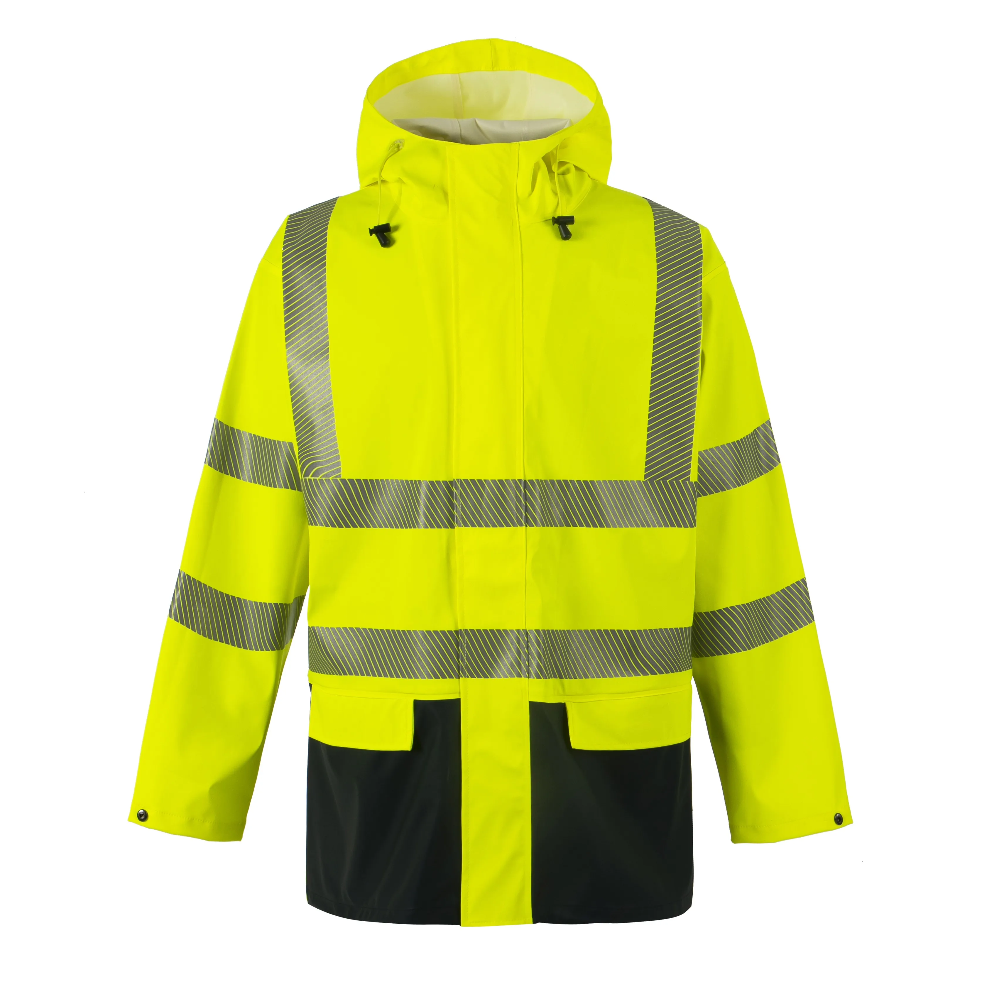 Oem Factory Fr Workwear Fluorescent Hi Vis Safety Reflective Rain Coat ...