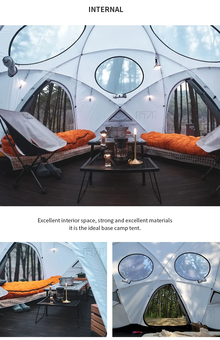 Uv-protected Polyester Fabric Spherical Tent for Camping