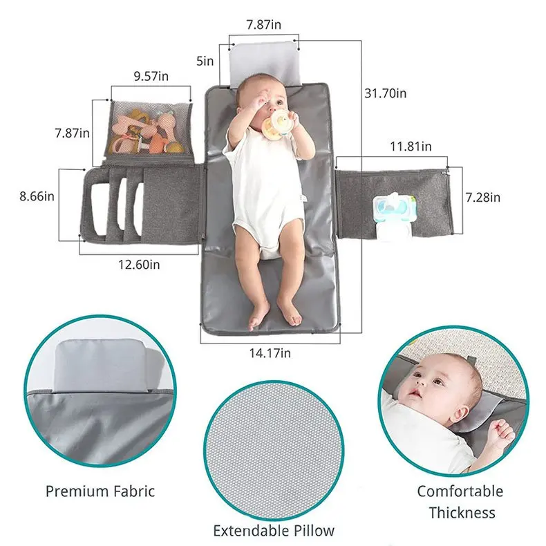 Sewn Fabric Disposable Baby Diaper Changing Mats Cute Design Portable ...