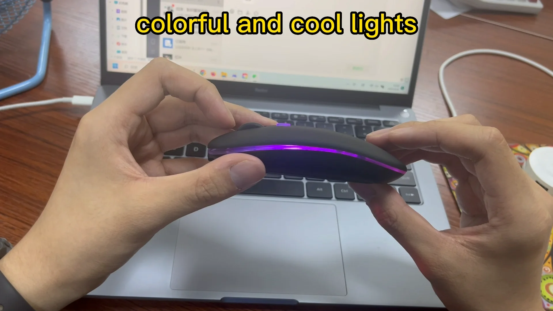Wireless Mouse Bt Rgb Rechargeable Mouse Wireless Computer Led Backlit ...