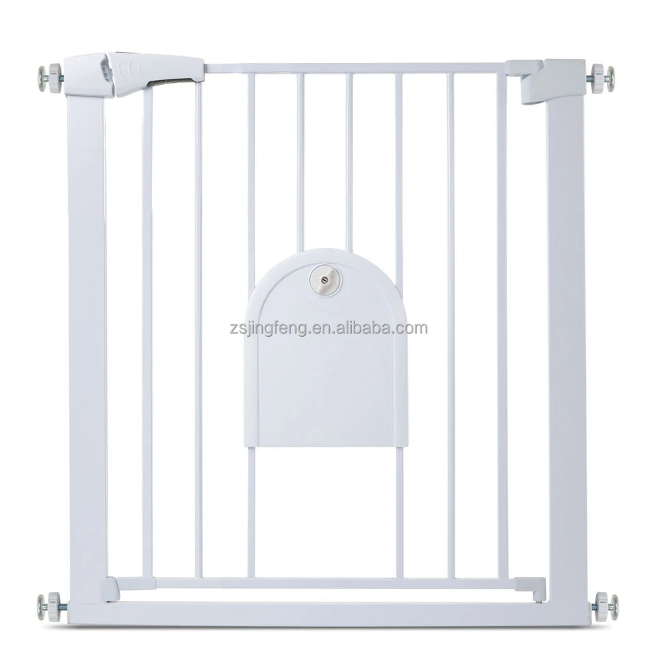 Pressure Mount Fastening Metal Safety Baby Gate For Doorways And Stairs ...
