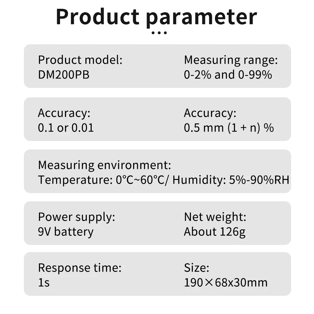 High Quality DM200PB Portable Carton Moisture Meter Hygrometer Moisture ...