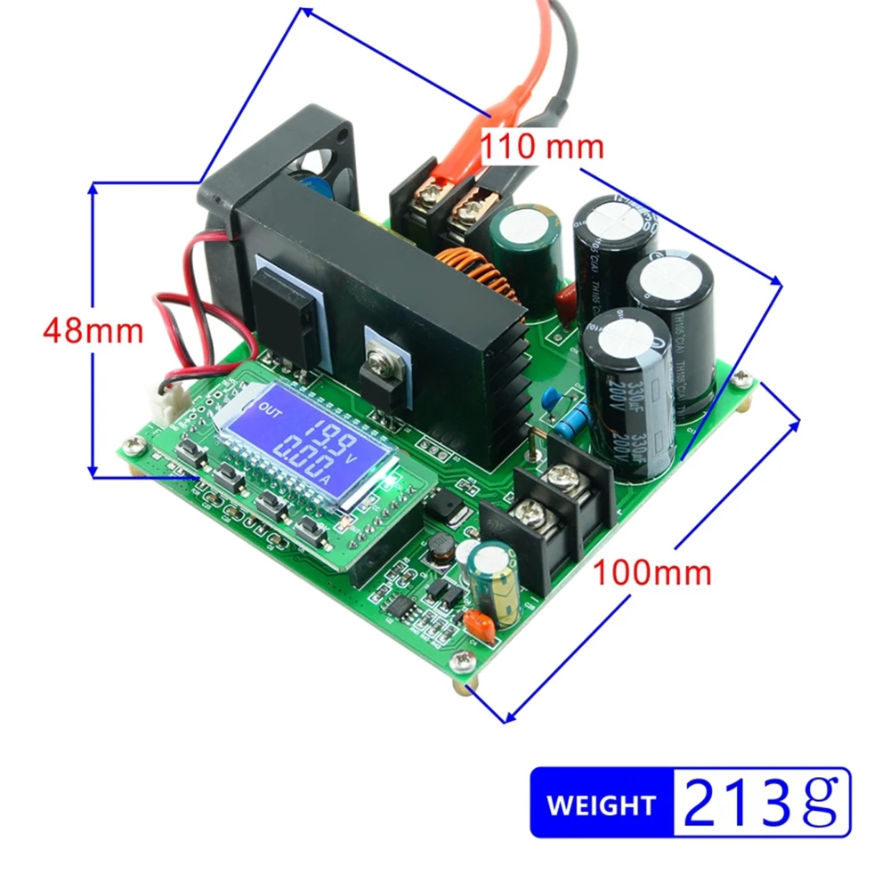 Step Up Converter Booster 900w 15a Dc-dc Boost Power Flyback Converter ...