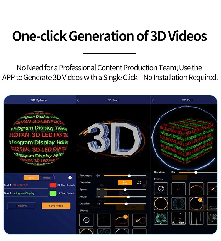 Hologram Advertising Display - 3D Holographic Fan 2024