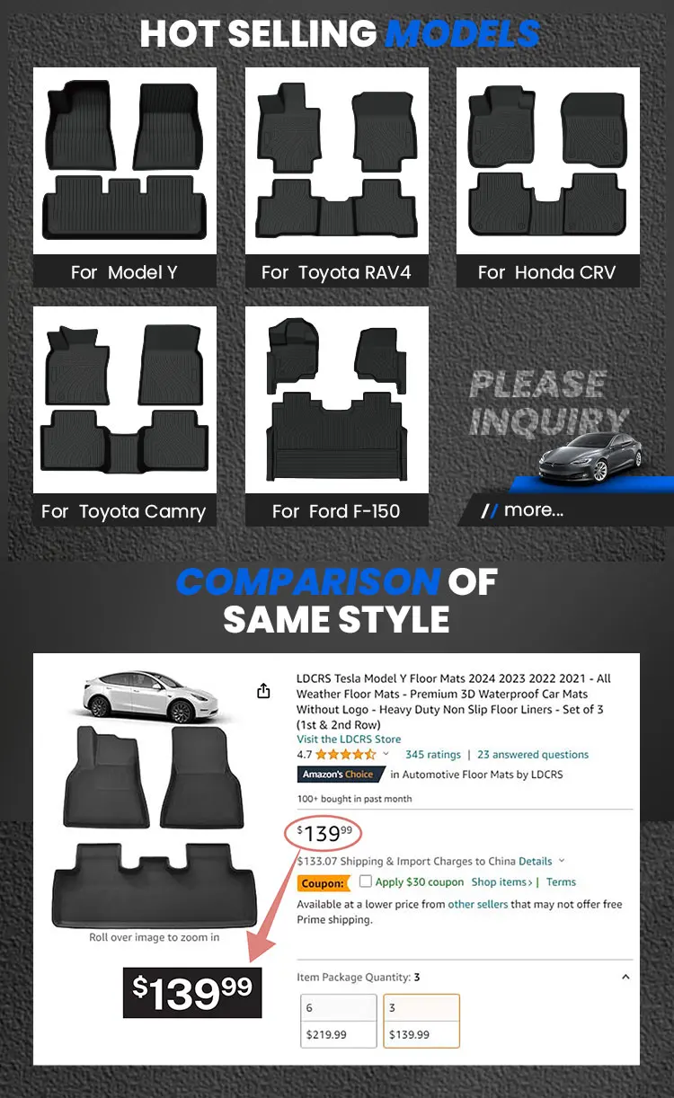 All Weather 3d Tpe Car Mats For Volvo S60 Customized Car Floor Mats For ...