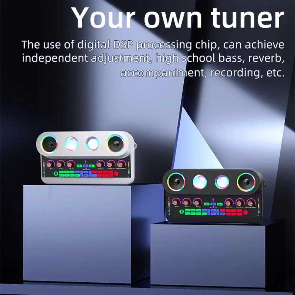 S20 Audio Sound Board Power Display Full-range Dual Speakers Bt ...