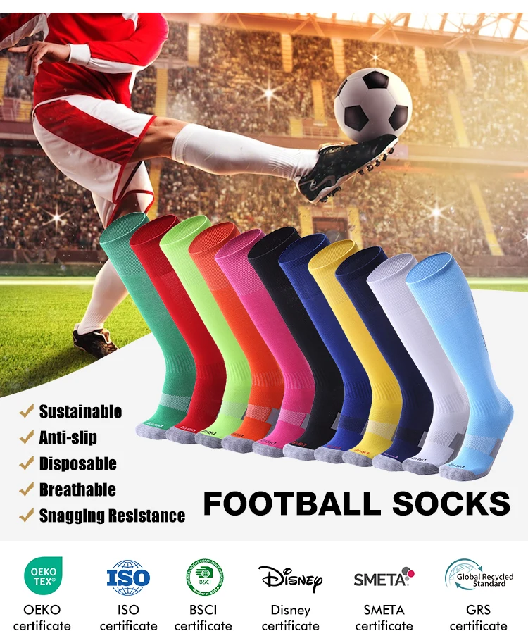 Custom Knee High Football Socks - Thickened Terry Sports Socks