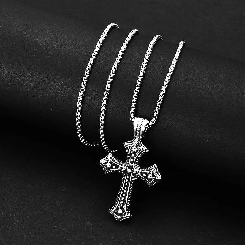 Vintage Punk Religion Gothic Christ Crucifix Cross Necklace