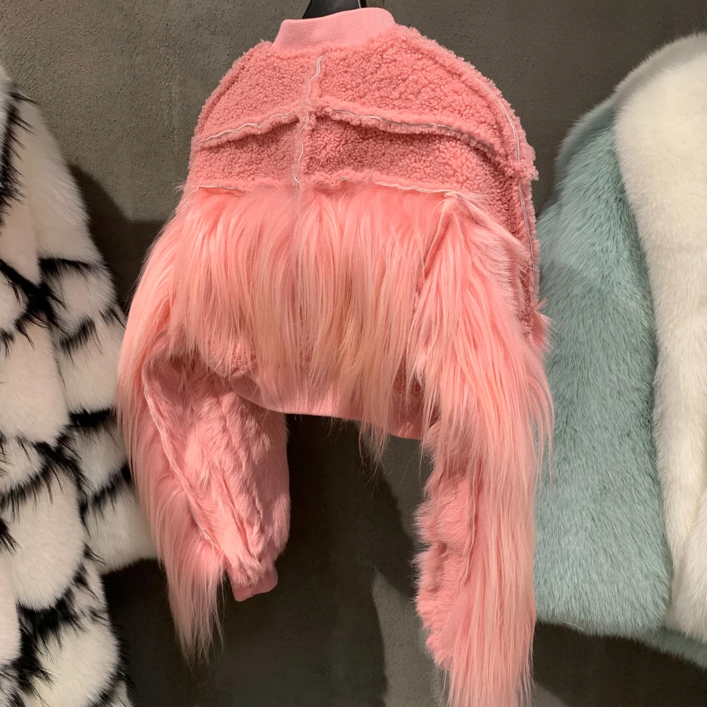 Merino Fur Spliced Gold Fur Jacket Design 2023 New Fashion Fur Jacket ...