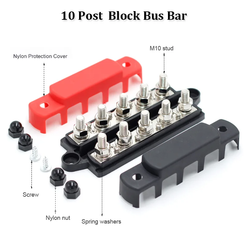 48V 300A Power Distribution Terminal Block - Pure Copper