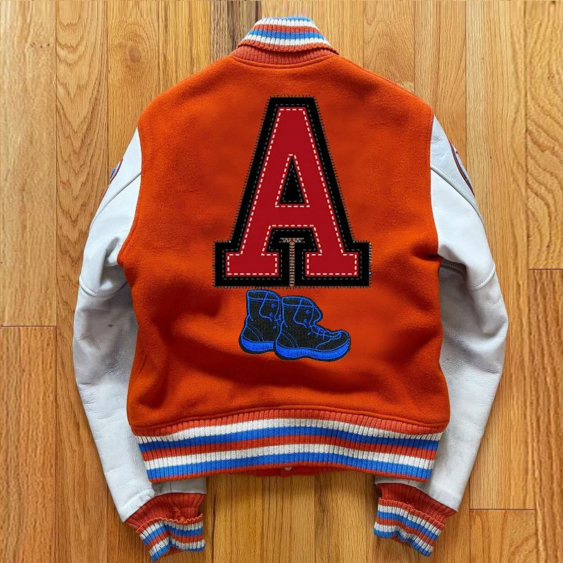 DIZNEW Custom 2024 Spring Print Patchwork Letterman Varsity Jacket ...
