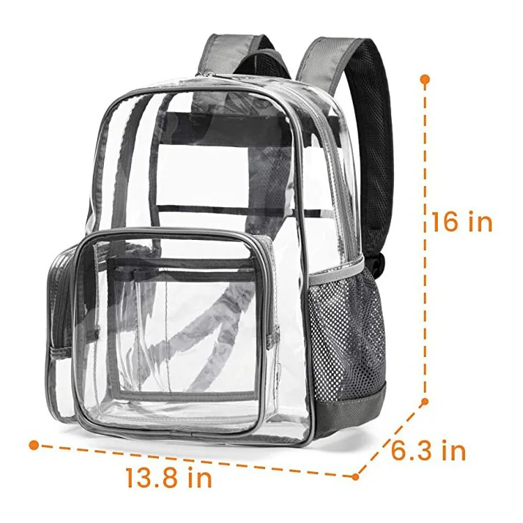 Wholesale Custom Waterproof Transparent Pvc Backpack Women Clear ...