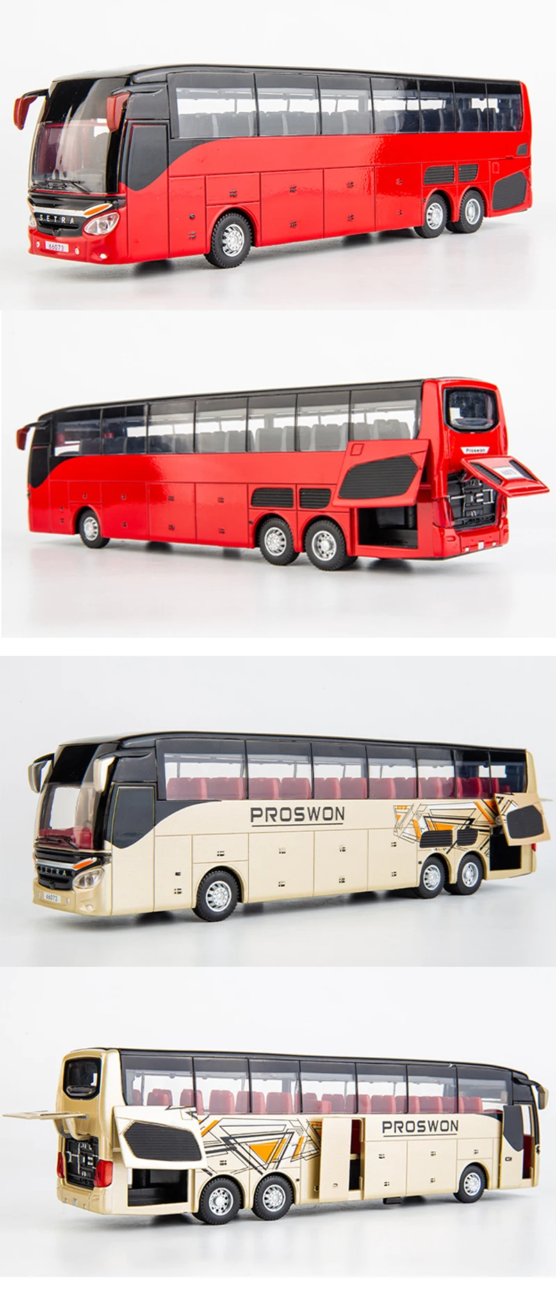 Luxury Coach Bus Diecast Toys - Top Selling Pull Back Vehicles