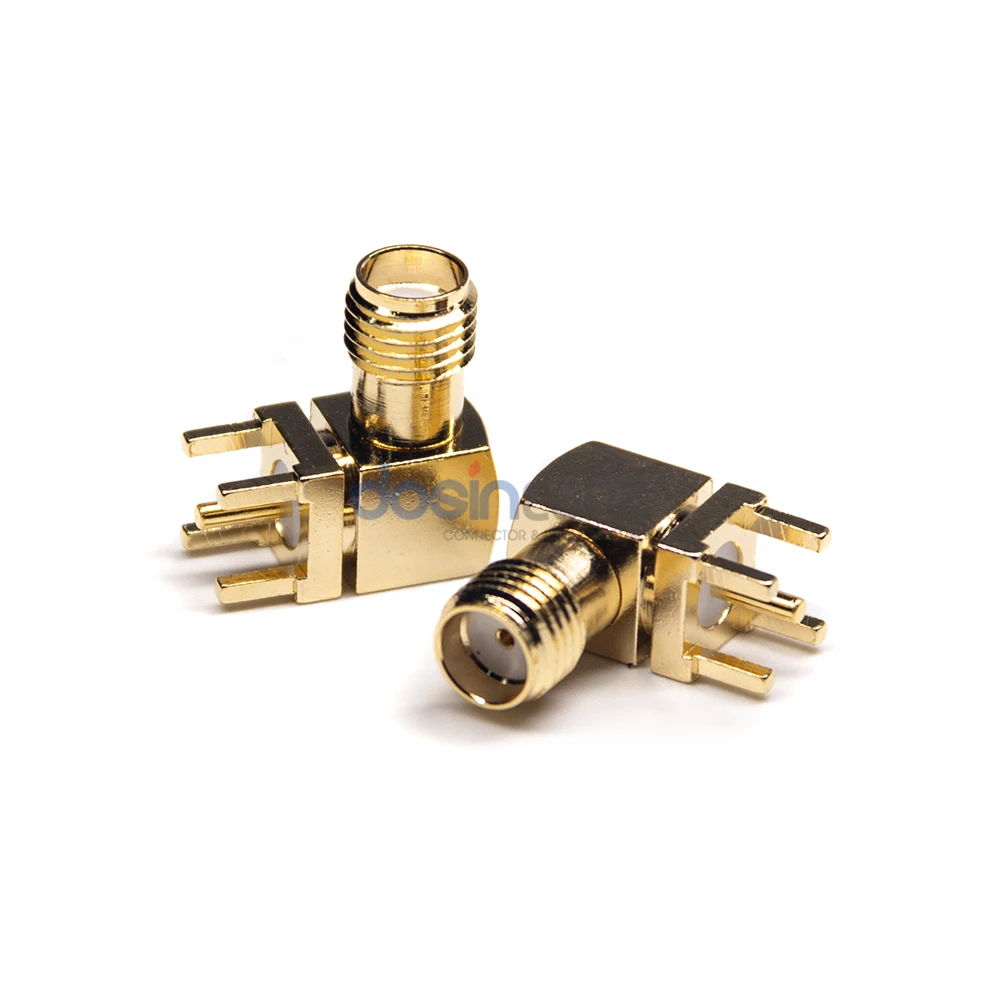 Sma Pcb Jack Sma Connector Pcb Mount Sma Angled Socket Rf Coaxial ...