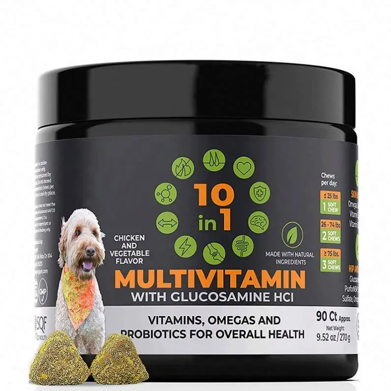 10 In 1 Dog Multivitamin Chews Glucosamine Joint Support 3 For S - Buy ...