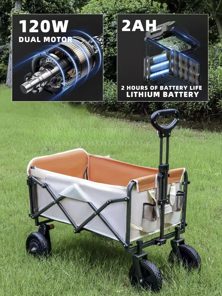Custom Electric All-terrain Wagon Collapsible Camp Wagon Cart With ...