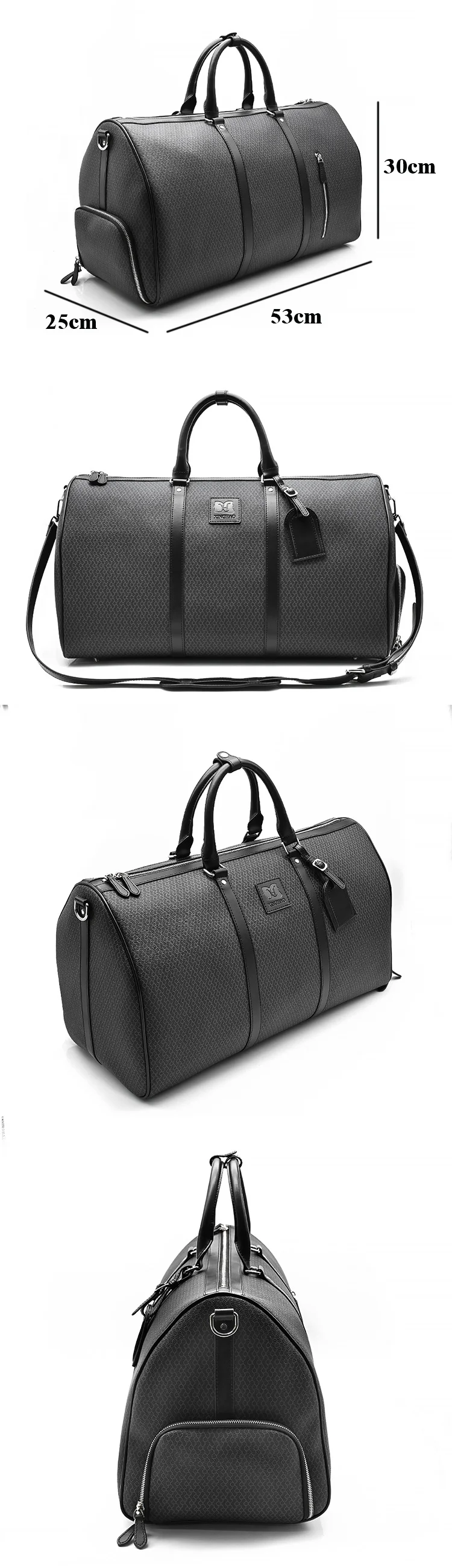 Luxury Designer Waterproof Pvc Leather Big Shoulder Travel Duffel ...