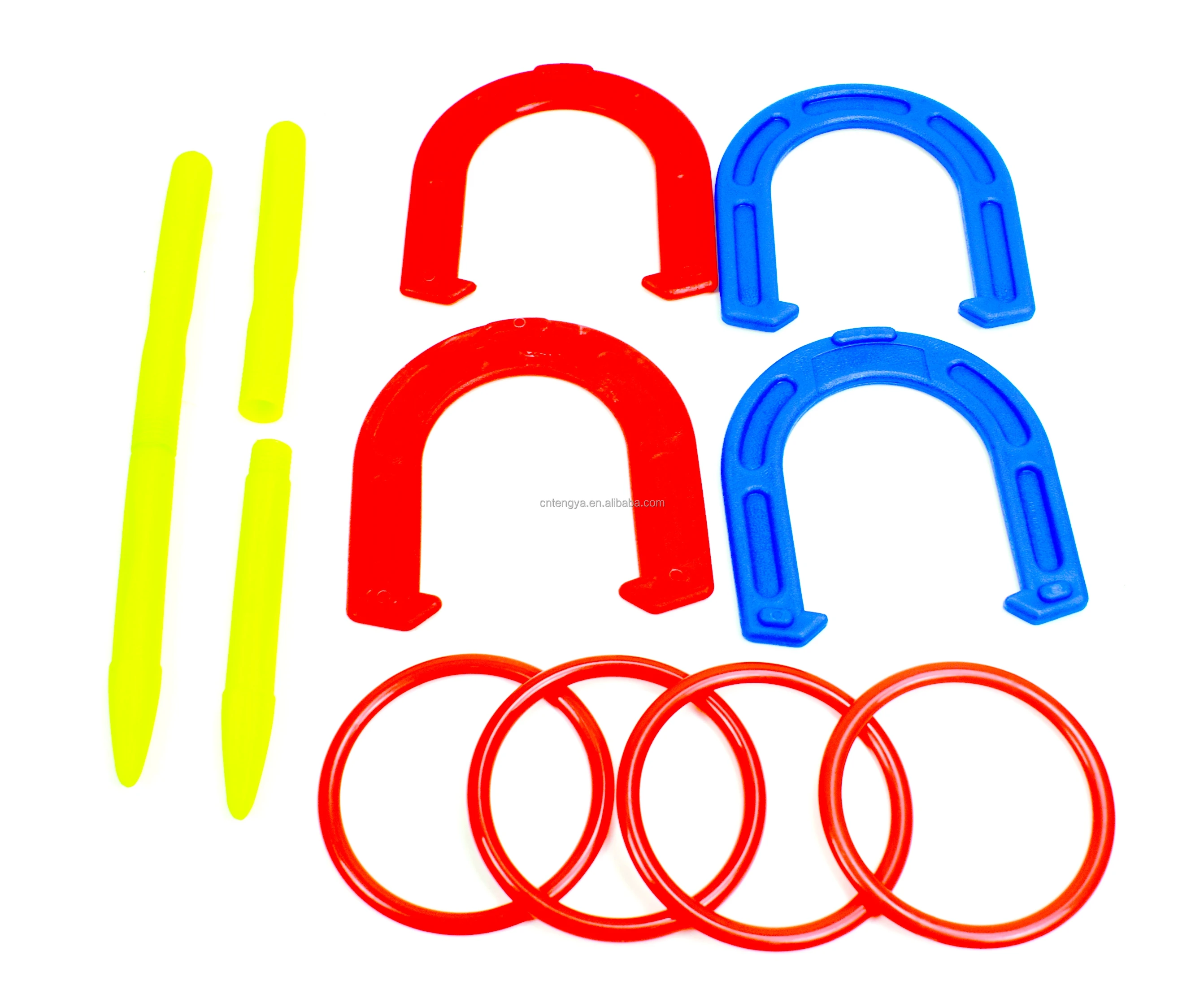 Plastic Horseshoe Horse Shoe Ring Toss Game For Outdoor Anywhere Kids ...