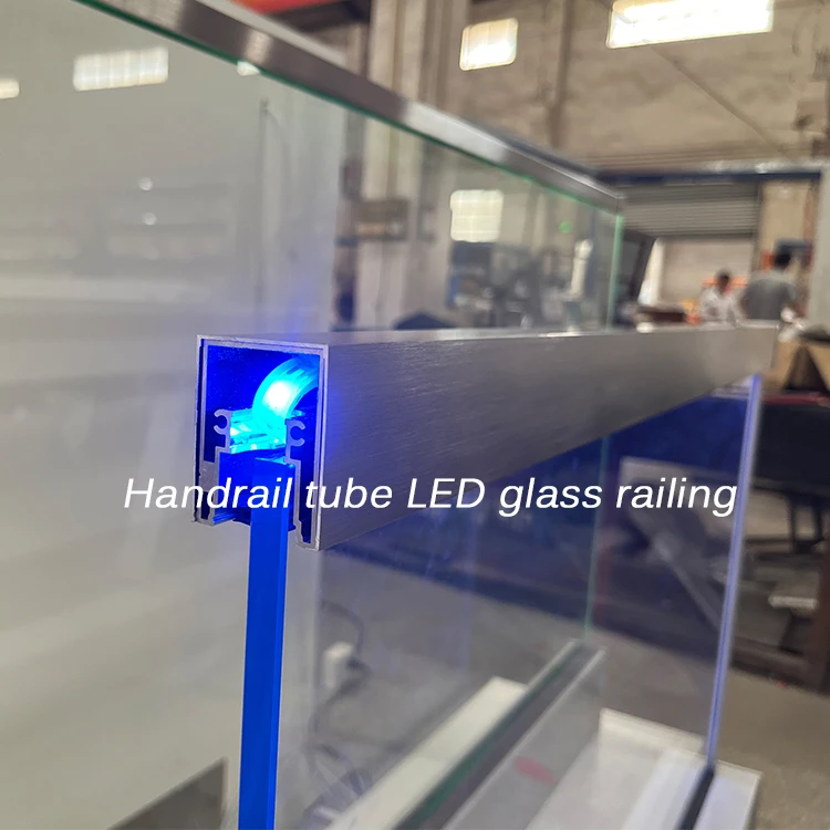 Handrail Tube Led Glass Railing With Led Light Handrail Balcony Stair ...