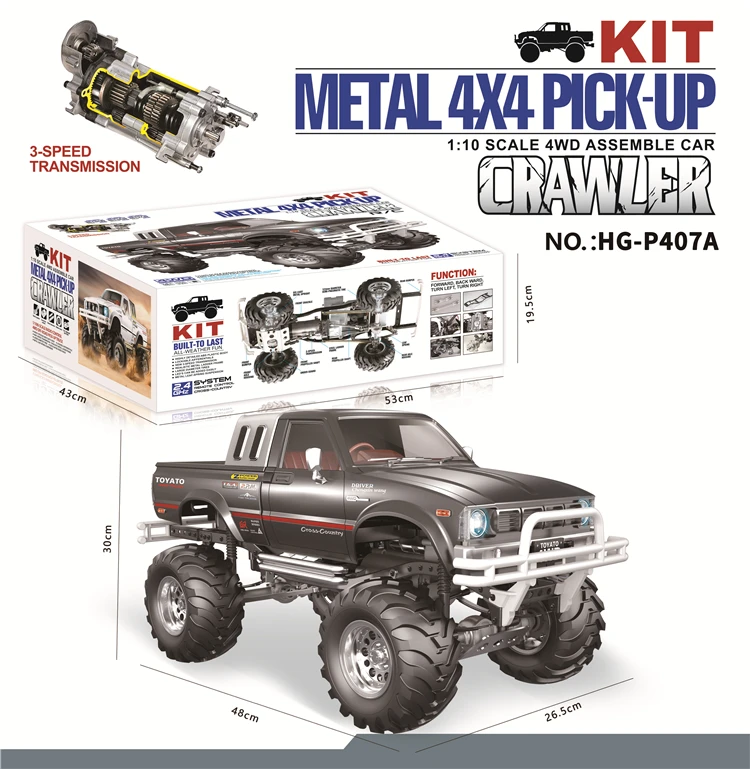 Hengguan/trasped HG-P407 Kit Toy RC Drift Car - 12 Channels