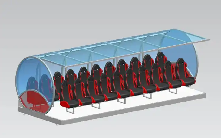 Soccer Benches Team Shelter Chairs for Football Fields - Heavy-Duty ...