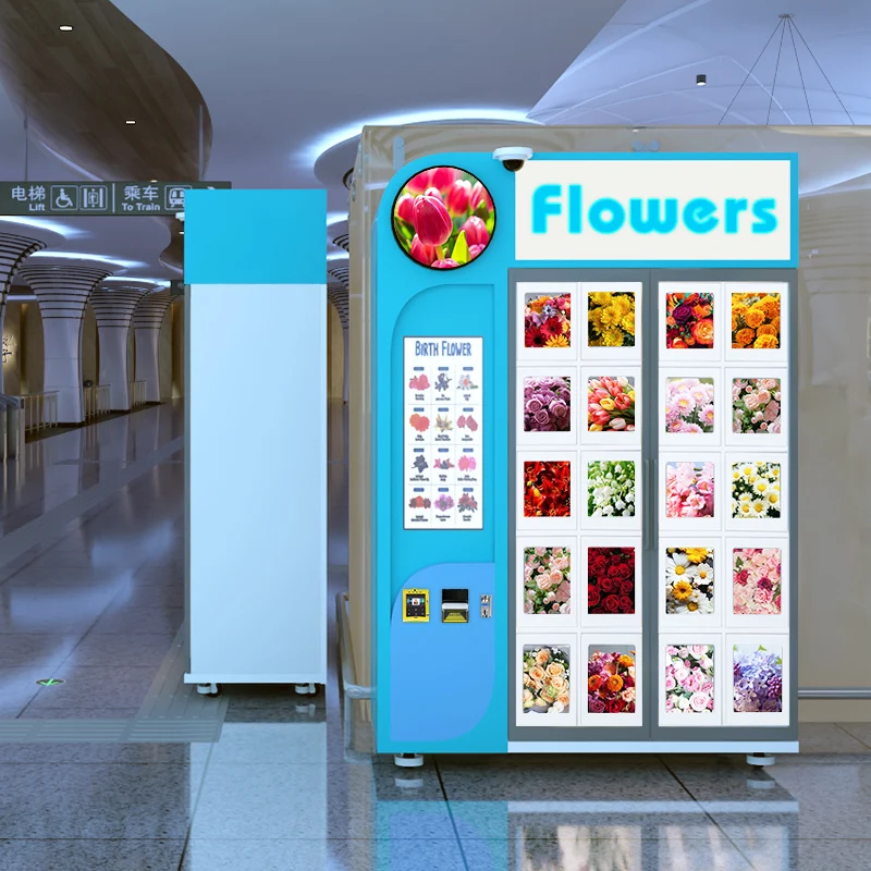 Innovative Self Service China Refrigerated Flower Bouquets Vending ...