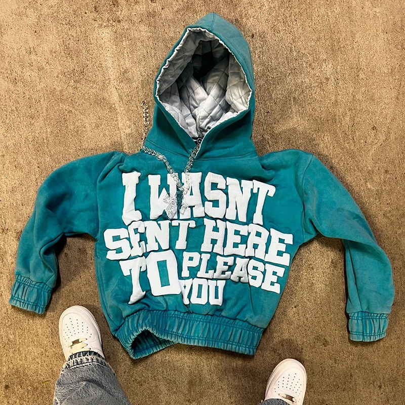 Luxury Unisex Cotton Puff Hoodies - Custom 3D Puff Print Design for B2B ...