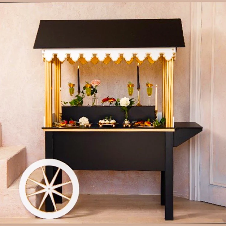 Candy-cart Modern Wooden Dessert Candy Bar Cart With Wheels - Buy Candy ...
