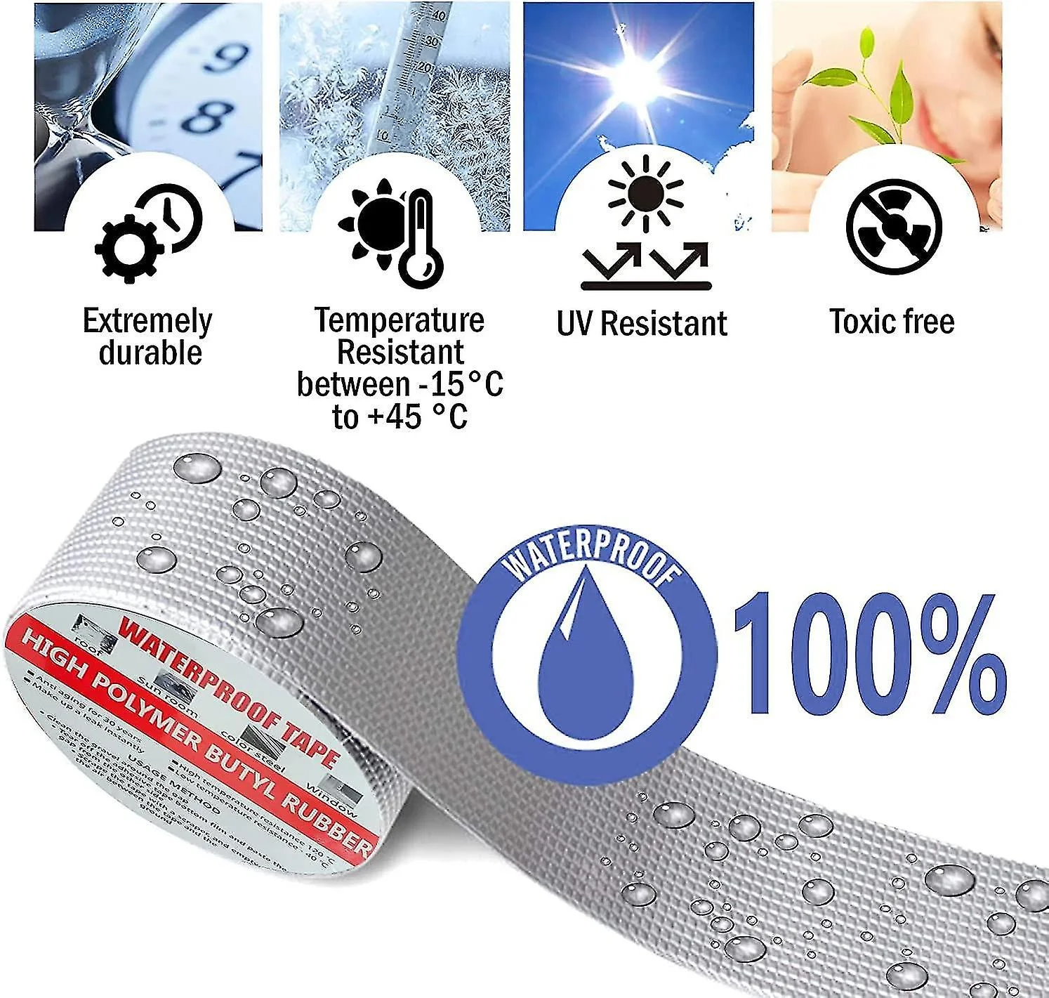 Strong Butyl Waterproof Tape Sealing Self-adhesive Pipe Leakage Repair ...