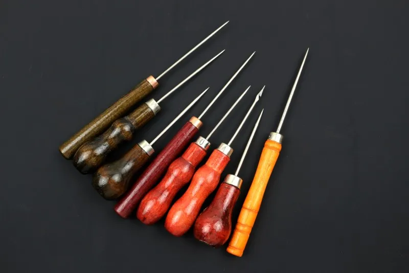 Log Handle Double Gourd Seam Hole Awl Hand Sewing Leather Canvas Shoes ...