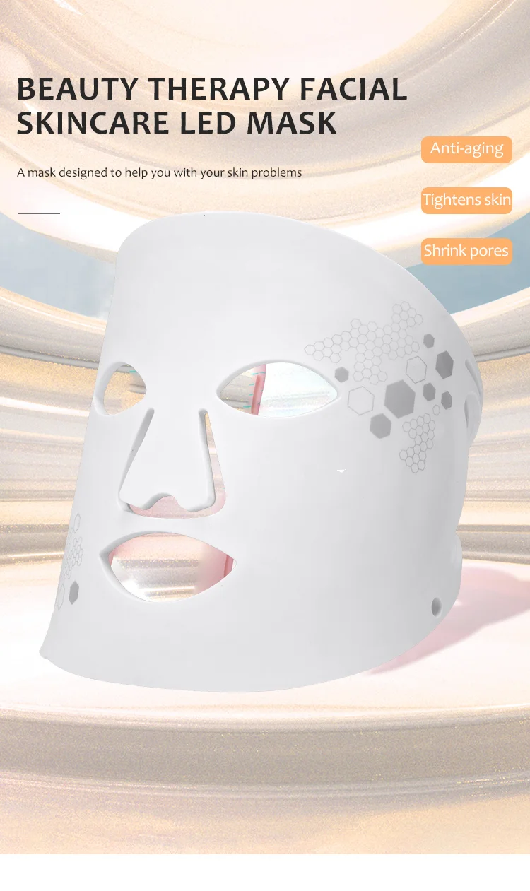 New Led Red Light Silicone Flexible Infrared Led Facial Mask Face ...