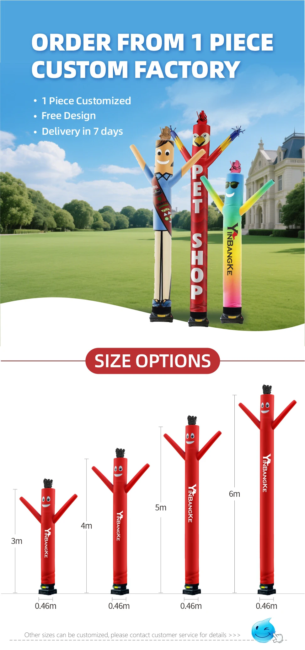 Custom Air Dancer Inflatable Wave Man for Outdoor Promotions