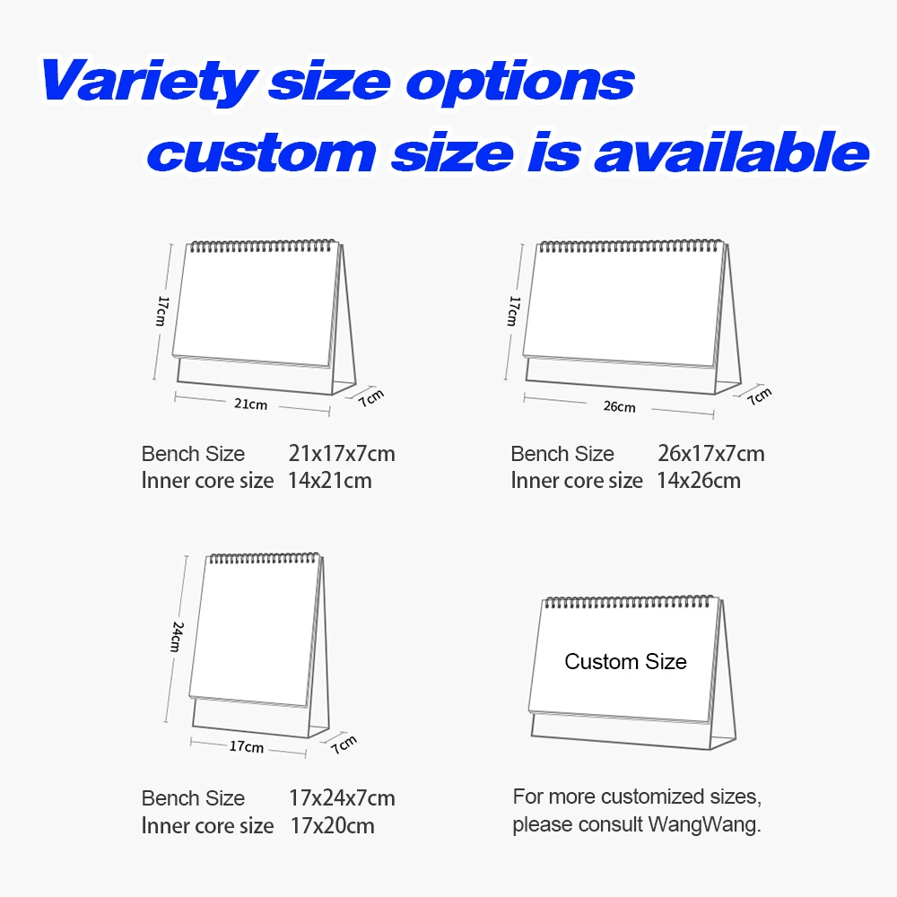 1250gsm Print Calendar Board Base Desk Calendar with Spiral Binding ...