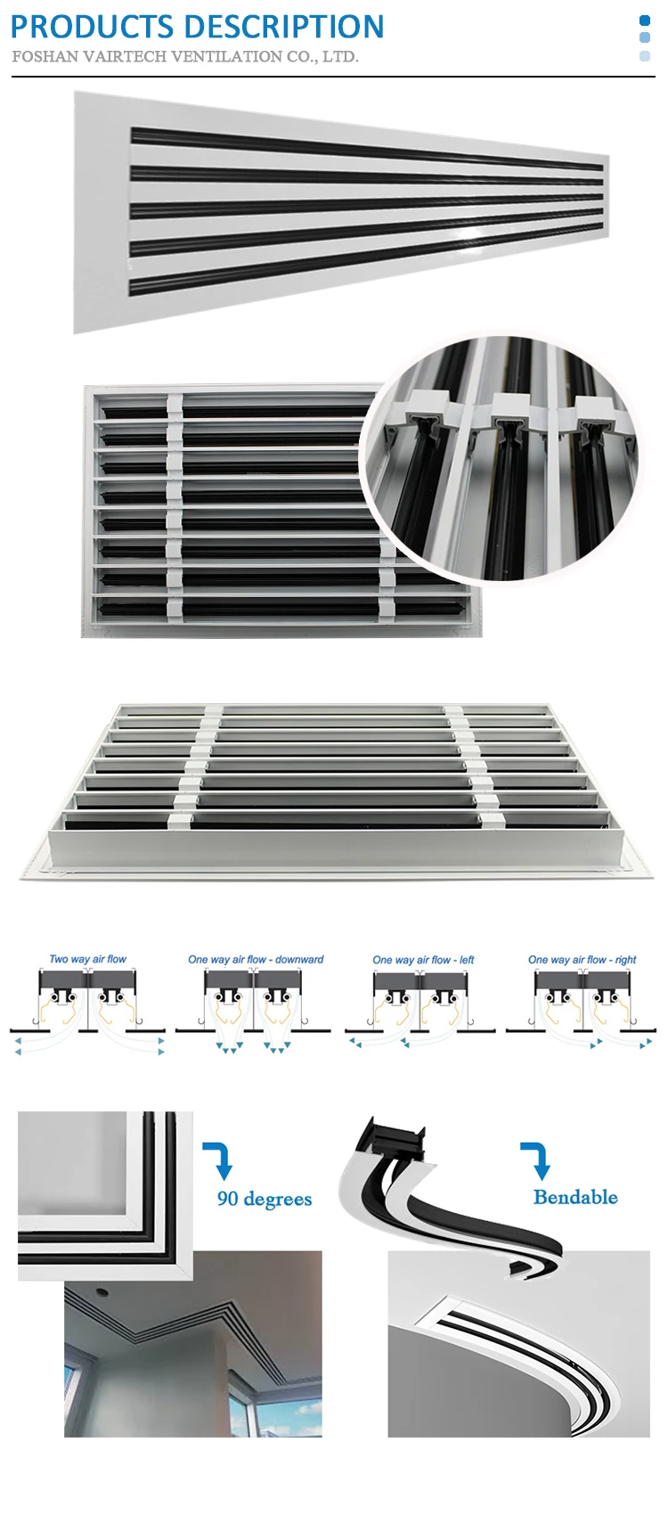 Custom Size Linear Slot Diffuser - Modern Air Conditioning