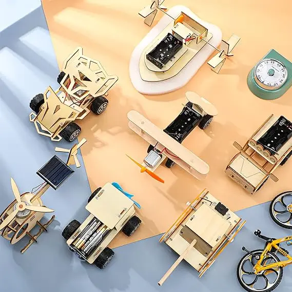 3D Wooden Kit Jigsaw Mechanical Car Educational Science Model Kit for ...