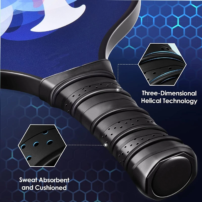 Wholesale Fiberglass Pickleball Paddles Set Of 2 With 4 Balls And 1 Bag ...