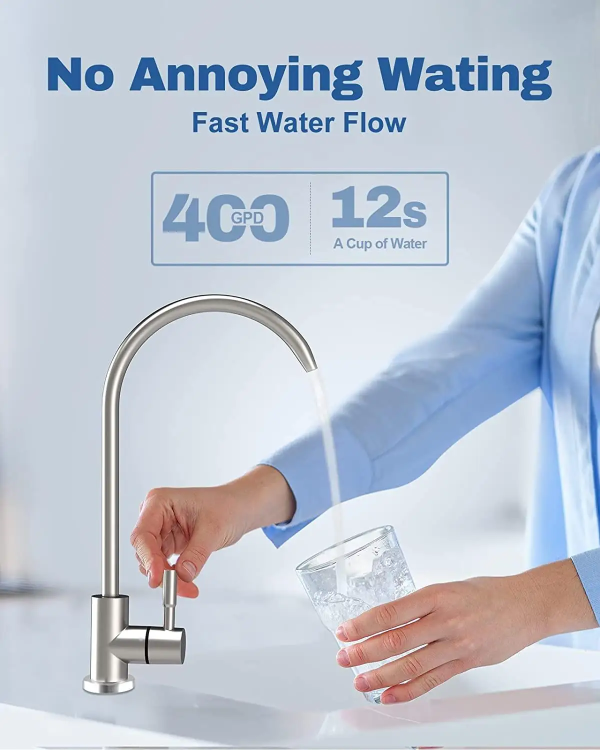 Factory Direct Water Purification RO Units Under Sink Tankless 400GPD 5 ...