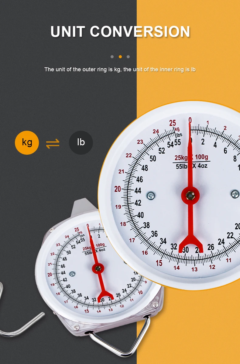 100kg Manual Hanging Scales High Precision Dial Hanging Spring Scale ...