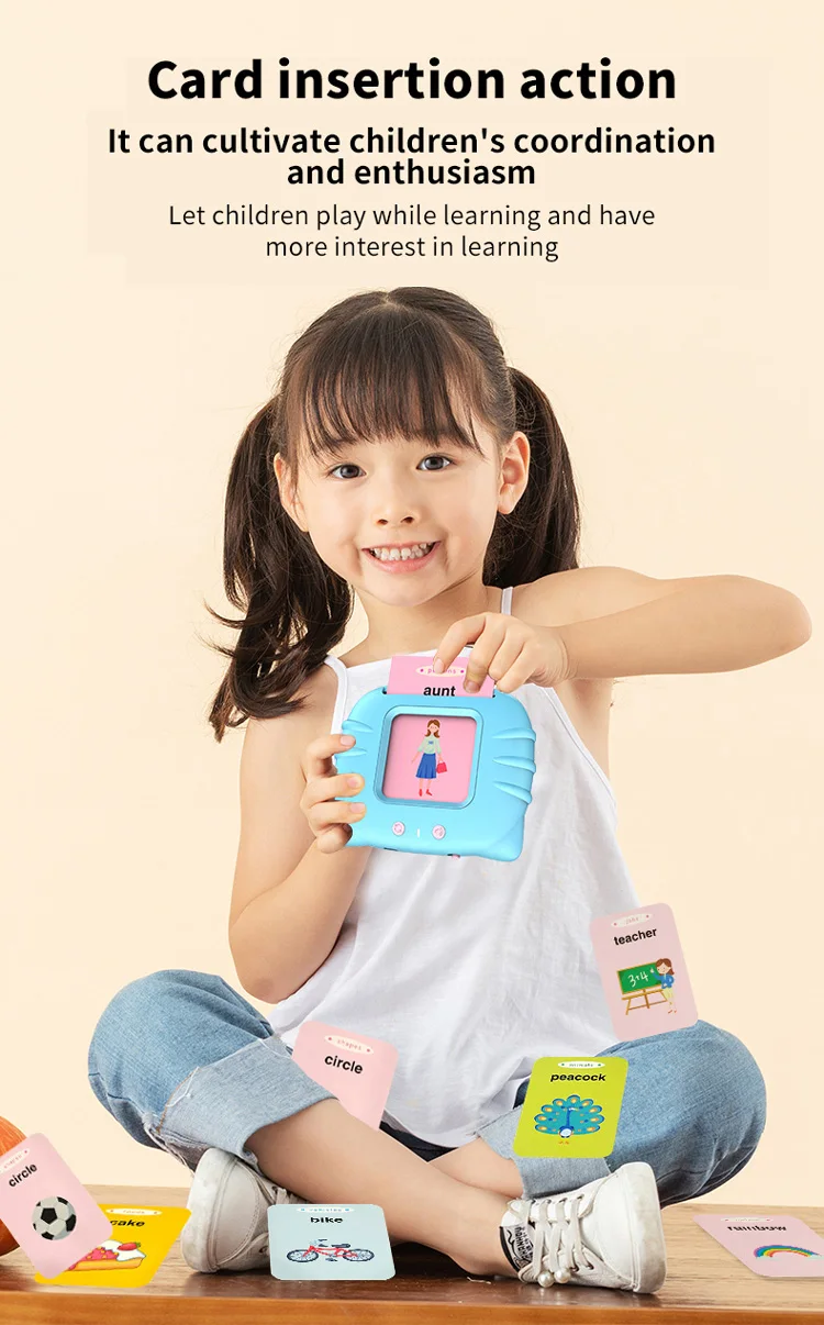 Kids English Educational Toys - Flash Card Learning Machine