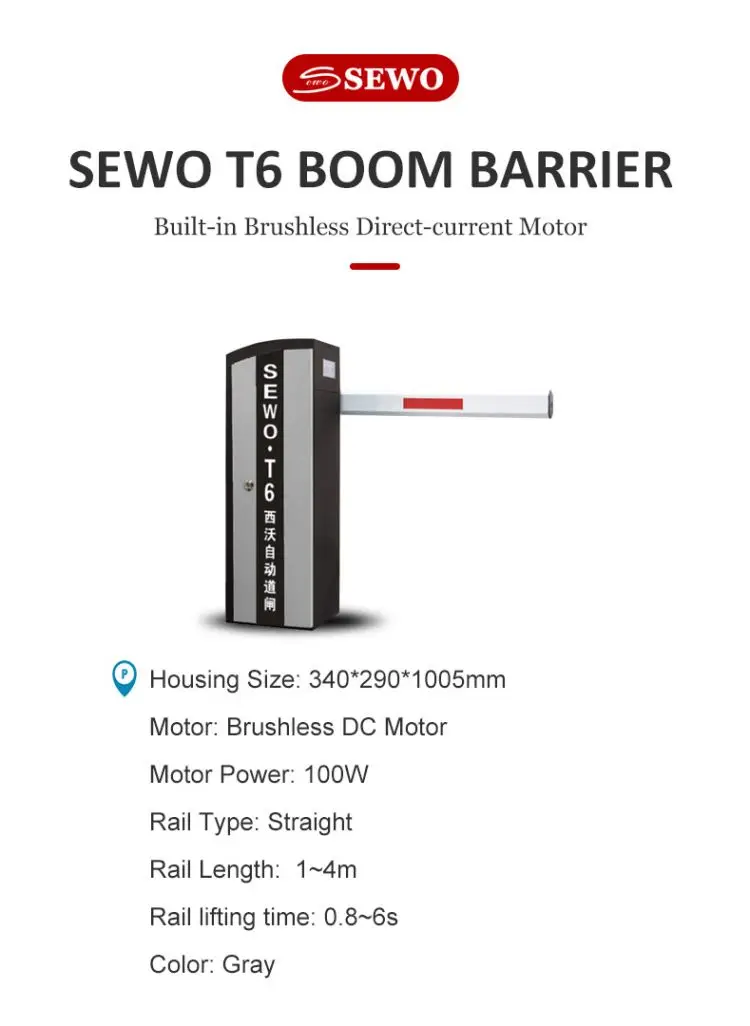 SEWO T6 Automatic Electric Parking Boom Barrier Gate
