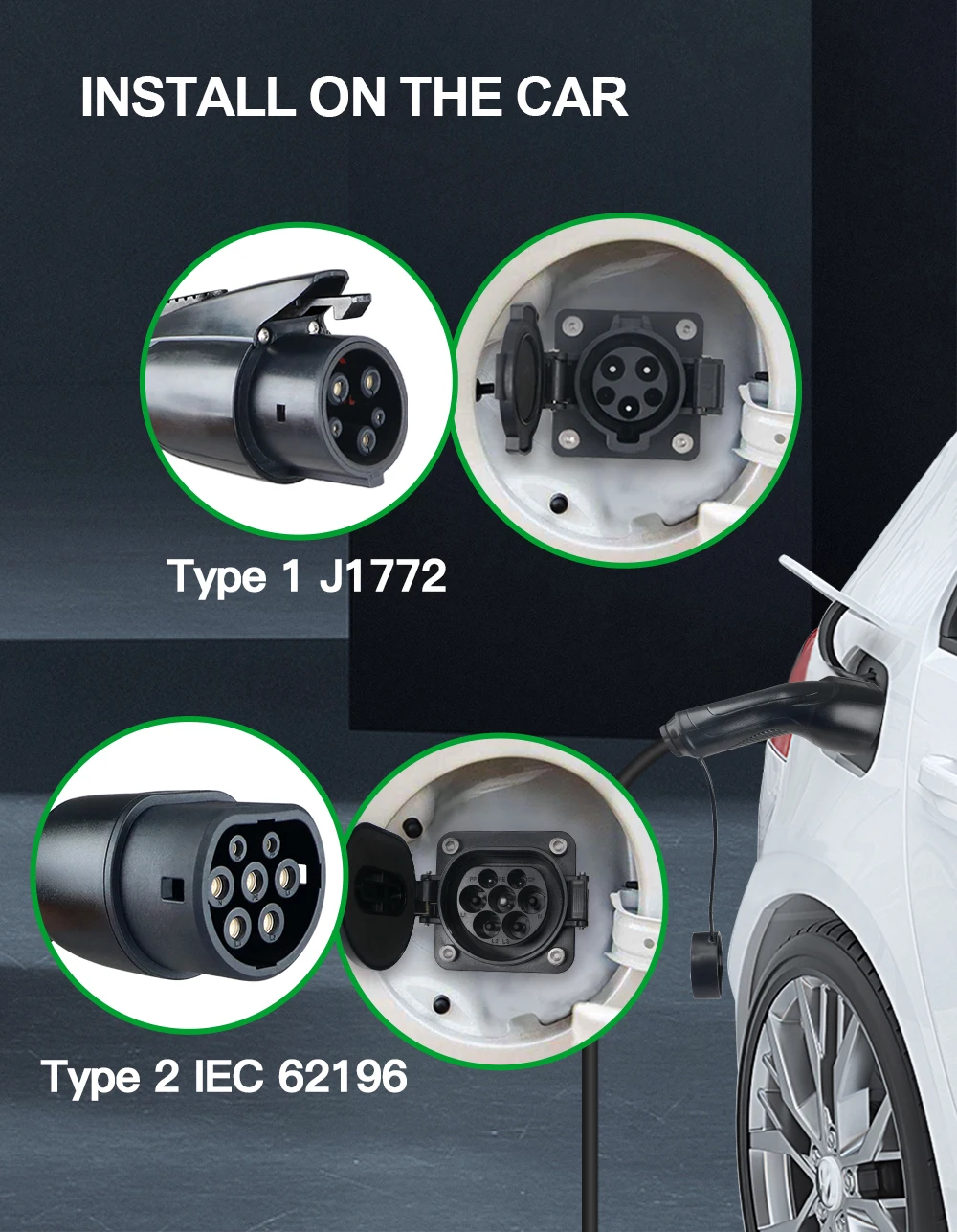 Isigma Ev Iec 62196 Type 2 Charging Socket & Power Socket For Cars - Oem