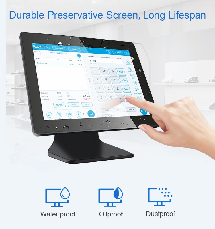 Smart Pos Cashier Machine Devices Wifi Cash Register Dual Screen