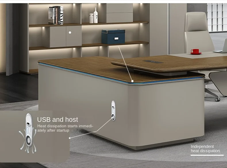 Oficina MDF Luxury Executive Office Table CEO Office Furniture ...