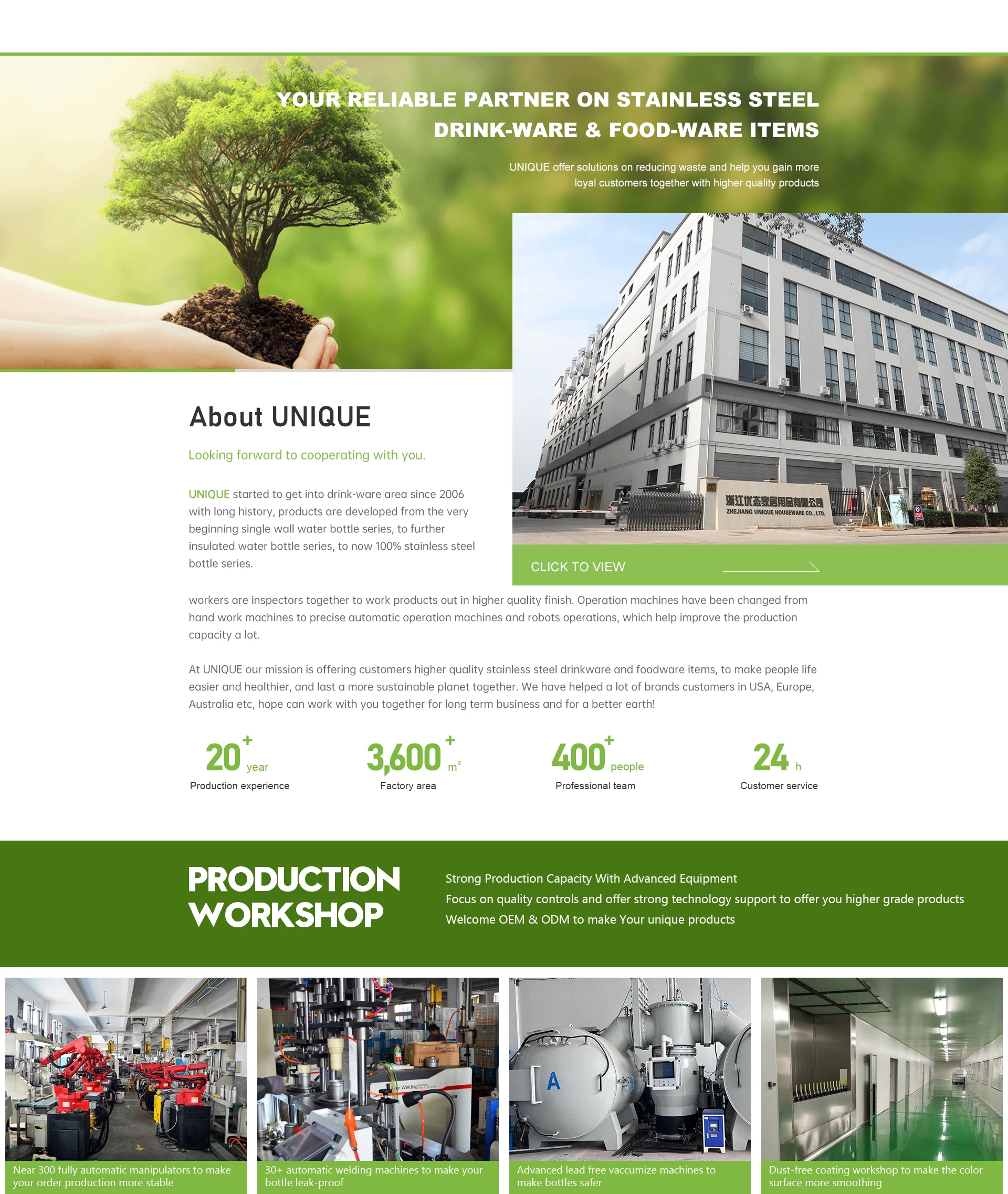 Company Overview - Zhejiang Unique Houseware Co., Ltd.