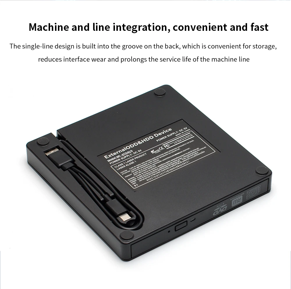 Tishric Type-c Dvd External Usb3.0 Cd Reader Player Burner Lector ...