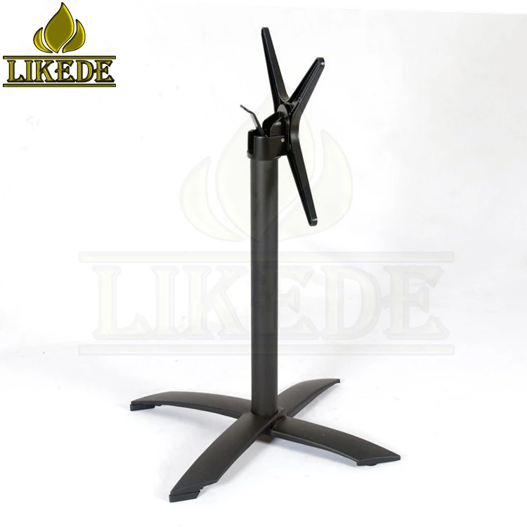Black folding steel table frame metal table frames aluminum flip top ...